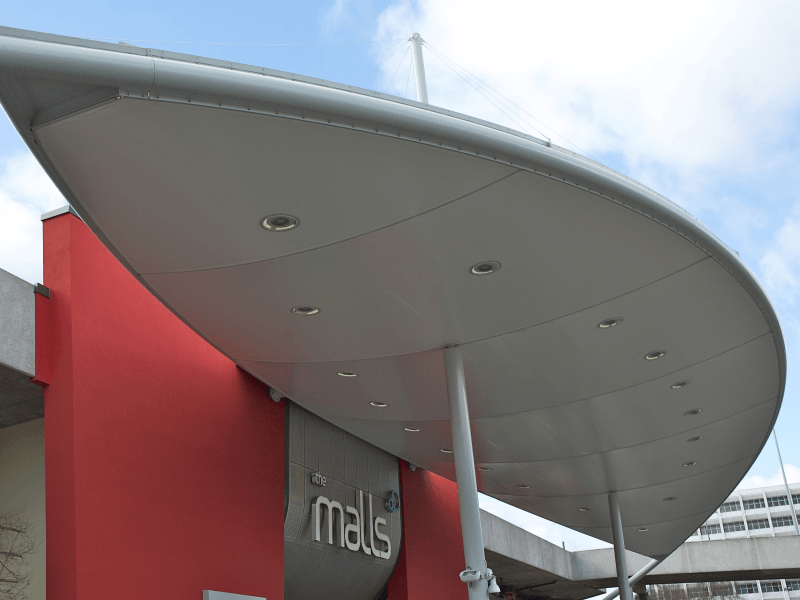 The Malls Entrance Canopy | Tensile Canopy Structure | J&J Carter