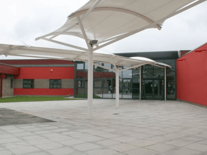 Community School | Tensile Fabric Canopy - Entrance Canopy